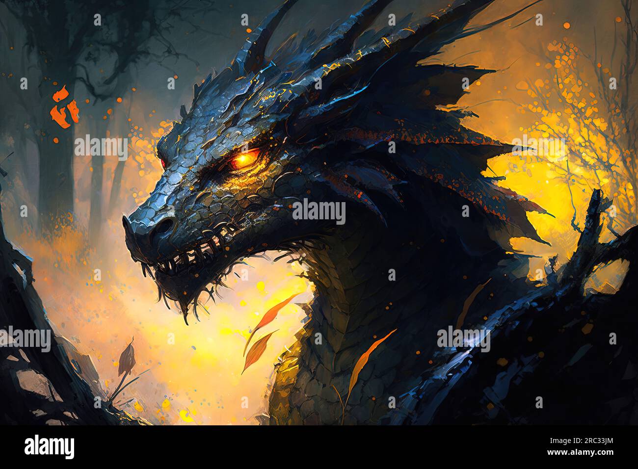 Black dragon head hi-res stock photography and images - Alamy