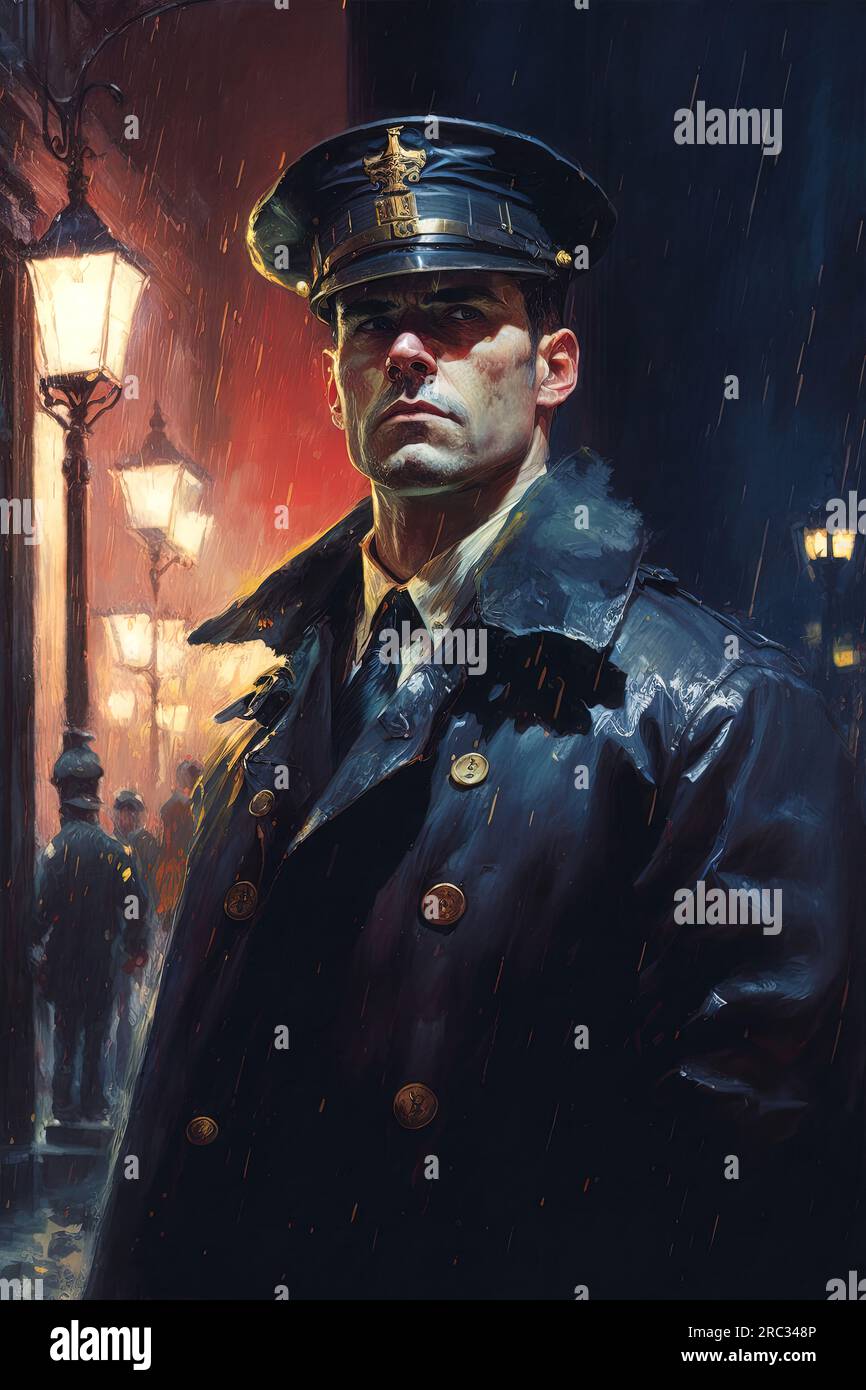 Police Officer Painting