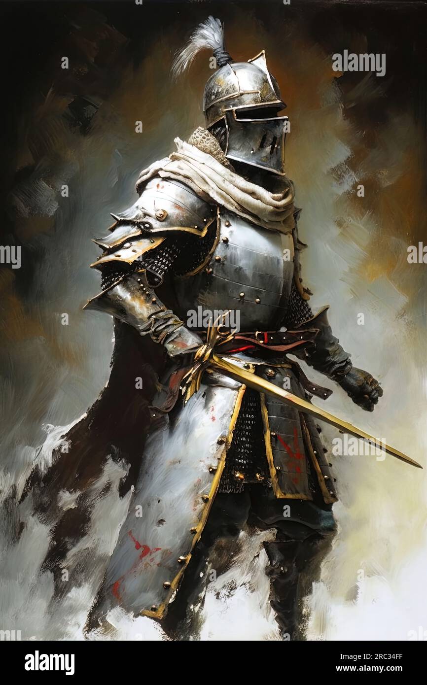 Armored medieval soldier hi-res stock photography and images - Alamy