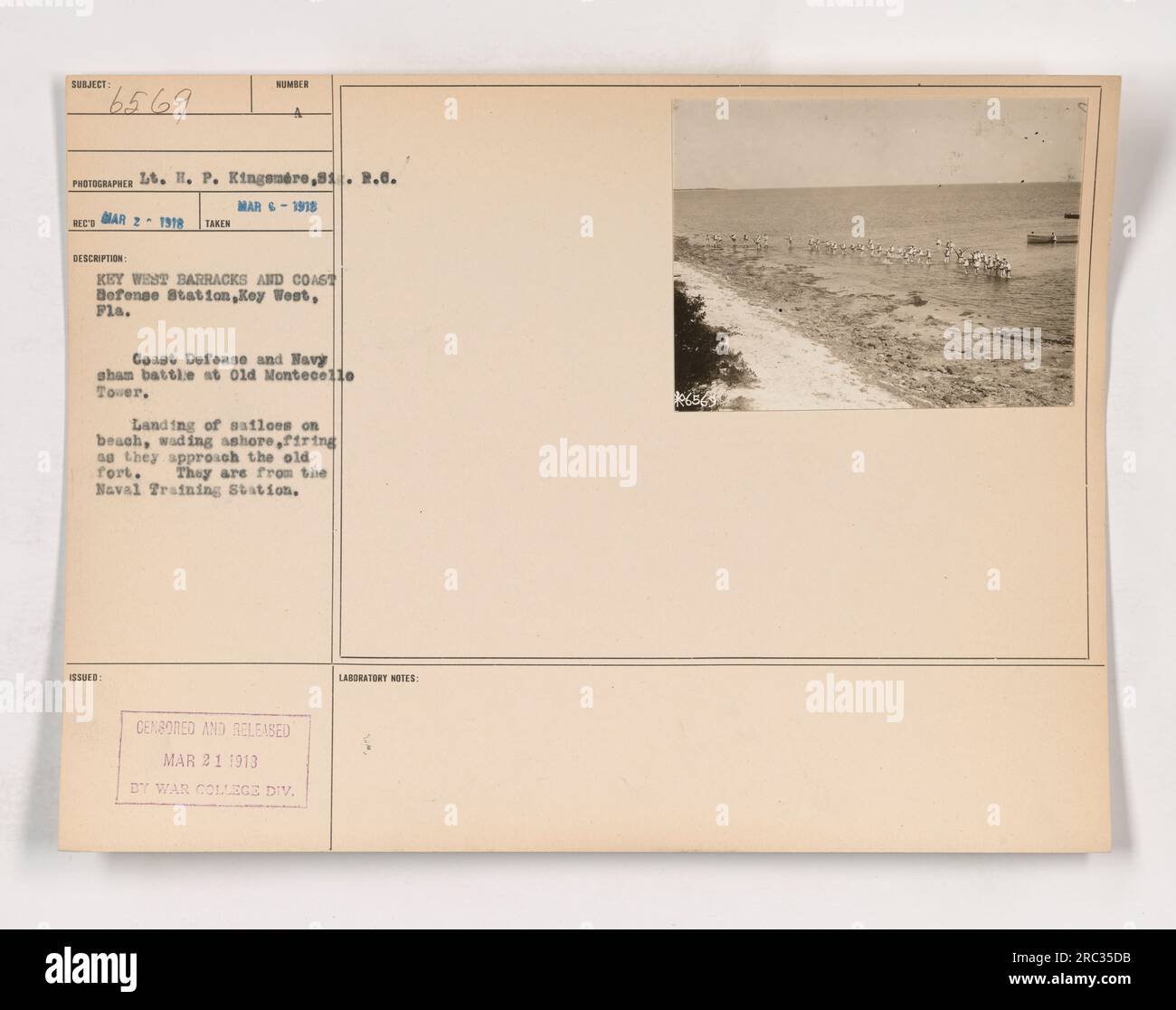 Coast Defense and Navy personnel from the Key West Barracks and Coast ...