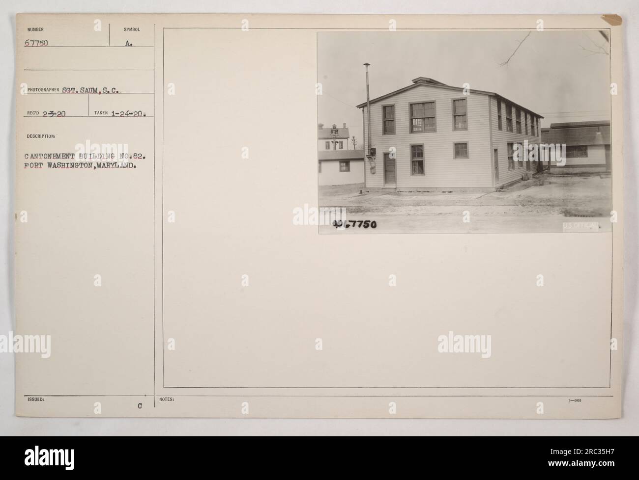 "Cantonment Building No. 82 at Fort Washington, Maryland. This ...