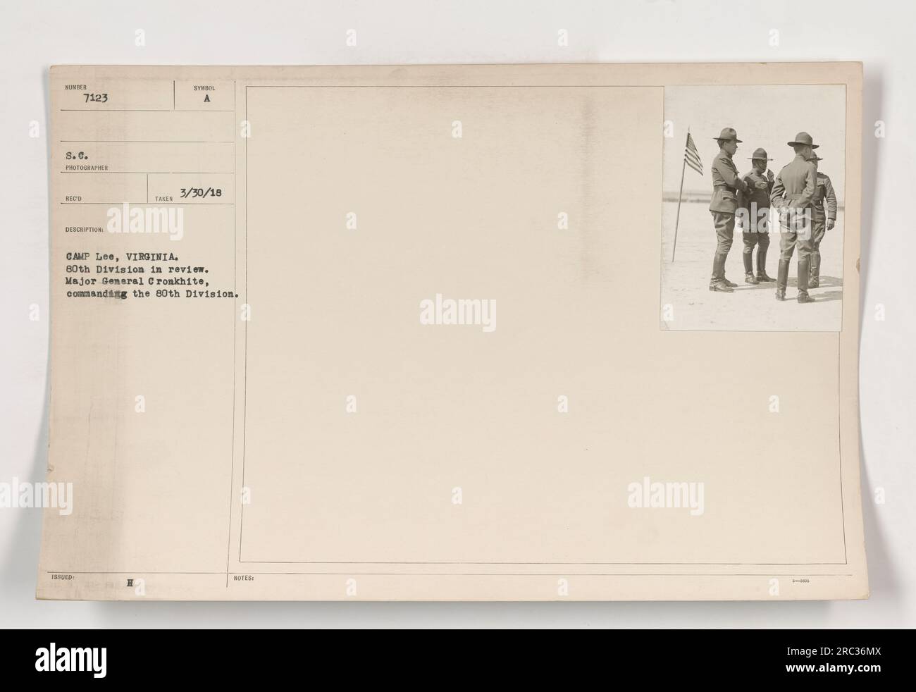 Maj gen cronkhite commanding the 80th division hi-res stock photography ...