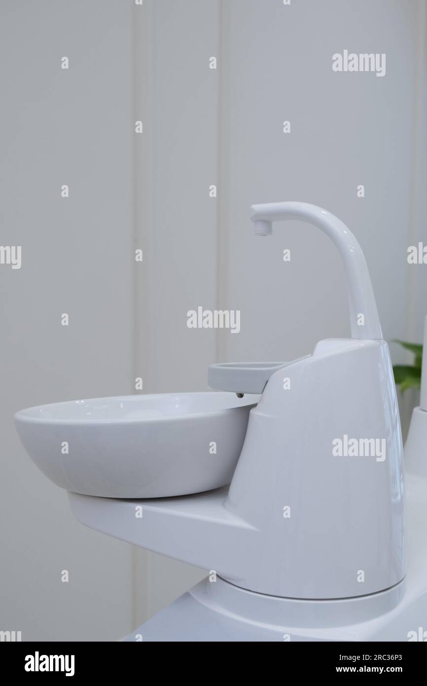 Dental cuspidor used for patients when they have to rinse their mouth ...