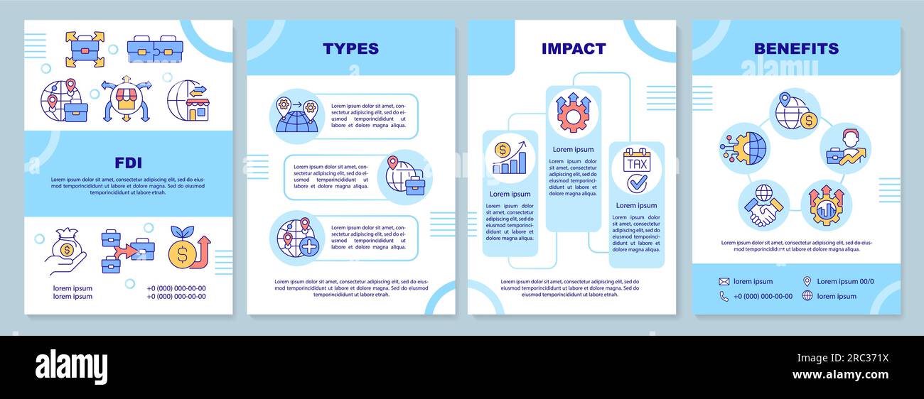 Brochure with foreign direct investment concept Stock Vector Image ...