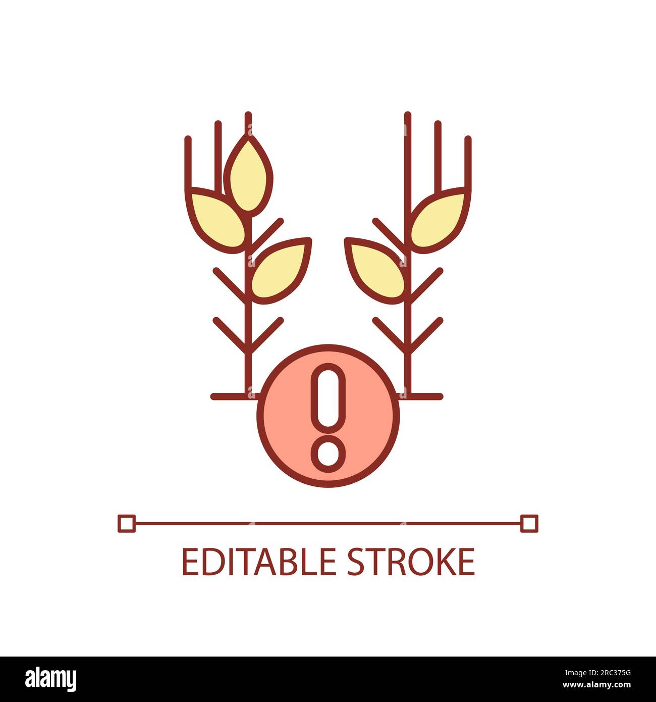 Editable crop failure line icon heatflation concept Stock Vector Image & Art - Alamy