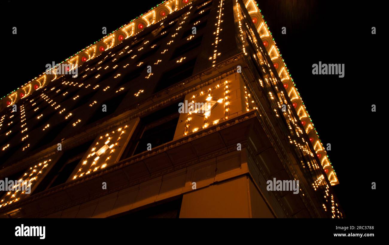 Building with lights Stock Photo - Alamy