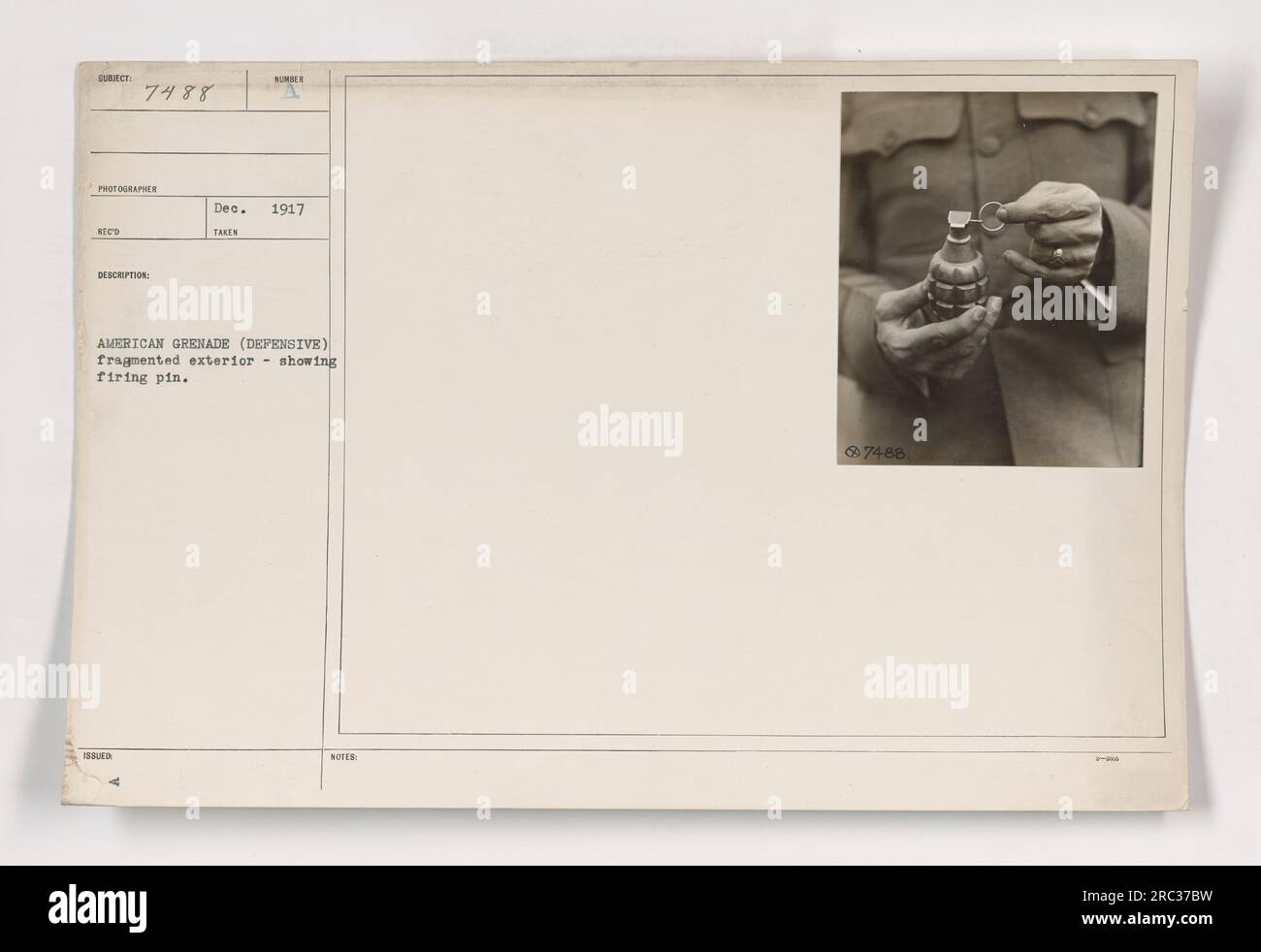 American Grenade (Defensive) with fragmented exterior showing the ...