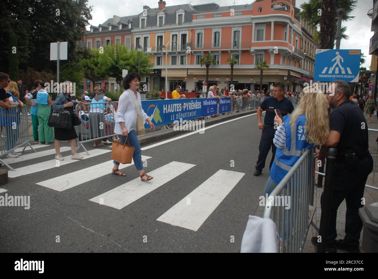 Tarbes, France-July 6, 2023: The sixth stage of the Tour de France ...