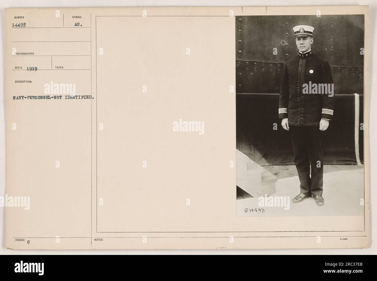 US Navy personnel taking a break during World War I. The photograph ...