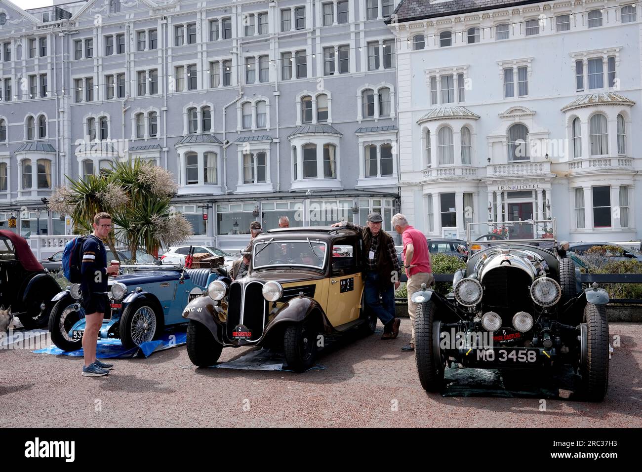 The Three Castles Classic vintage car rally at Llandudno in North Wales ...