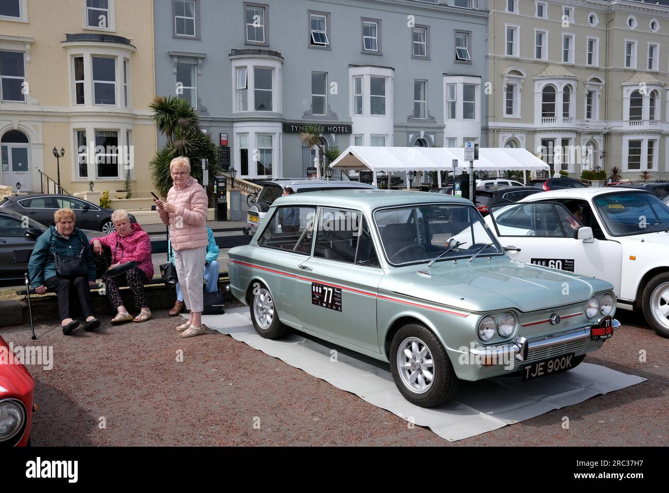 The Three Castles Classic vintage car rally at Llandudno in North Wales ...
