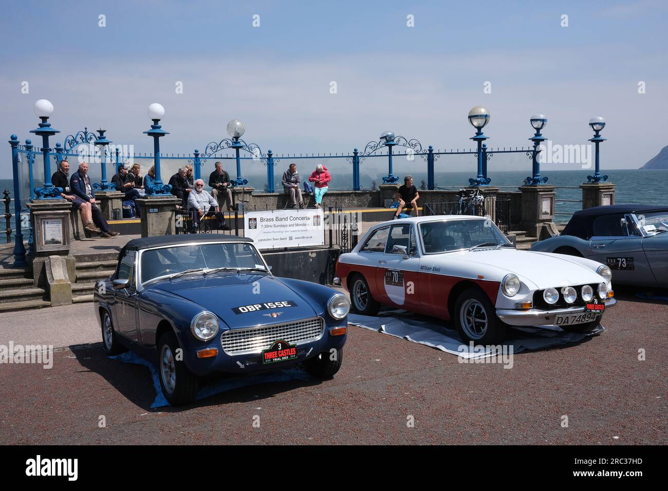 The Three Castles Classic vintage car rally at Llandudno in North Wales ...