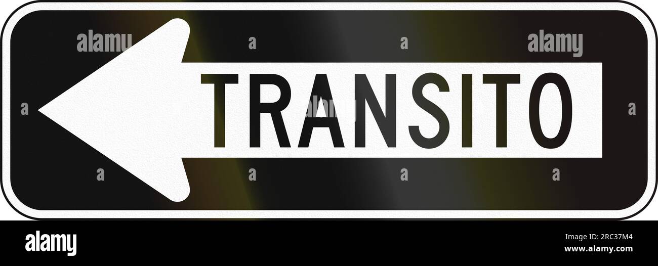 United States traffic sign: Puerto Rico One Way Stock Photo - Alamy