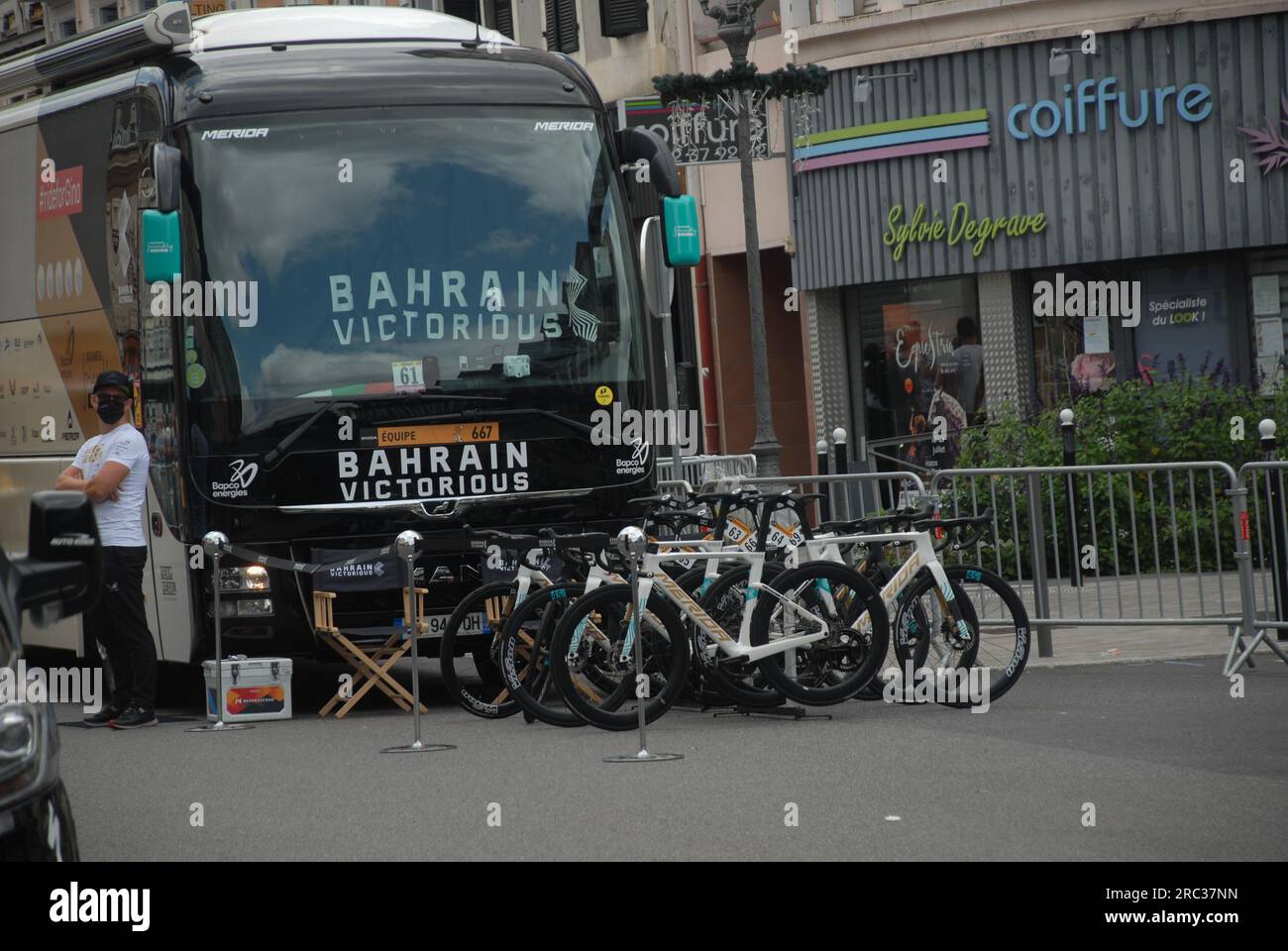 Tarbes, France-July 6, 2023: The sixth stage of the Tour de France ...