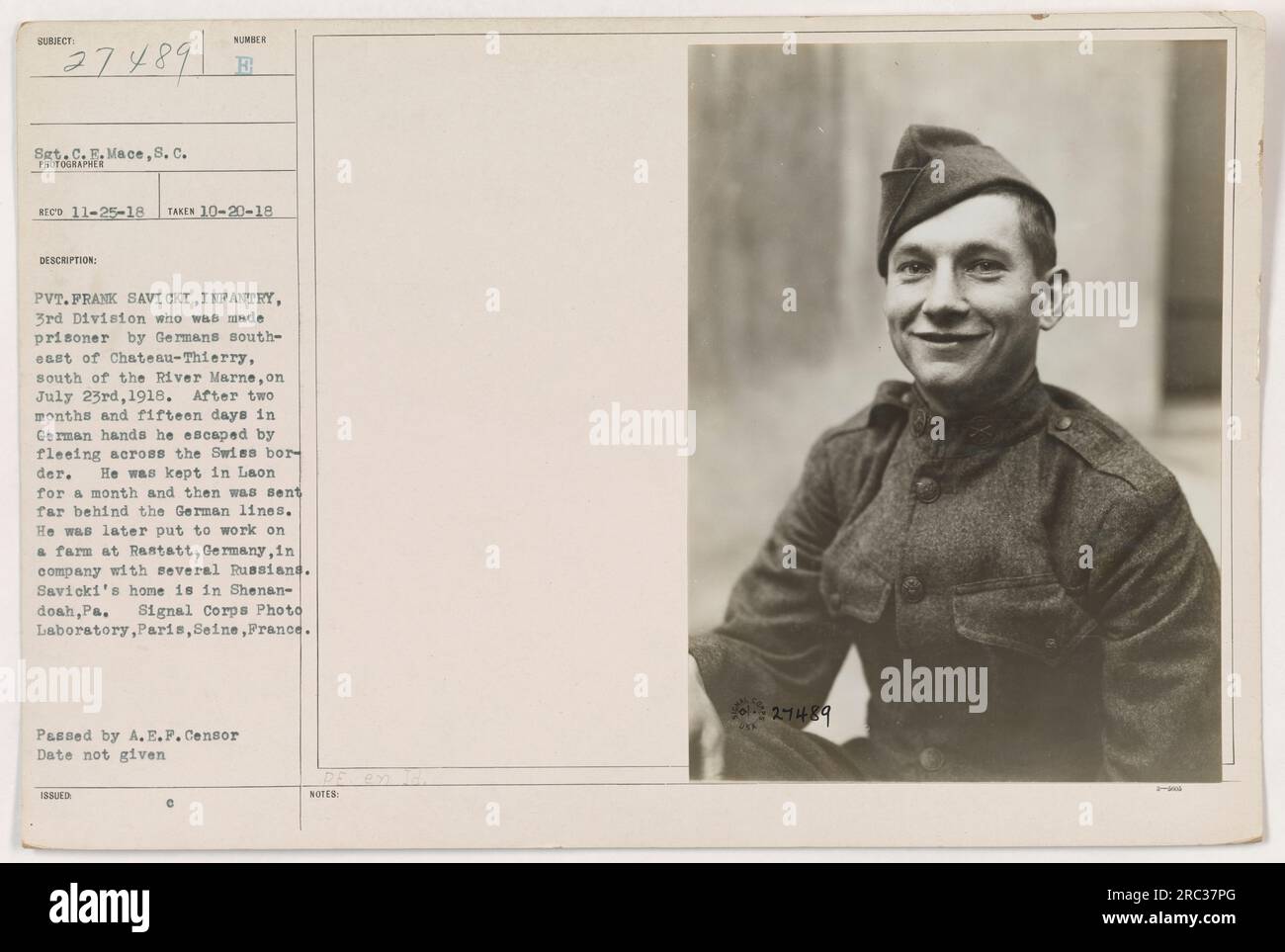 Sgt c f mace hi-res stock photography and images - Alamy