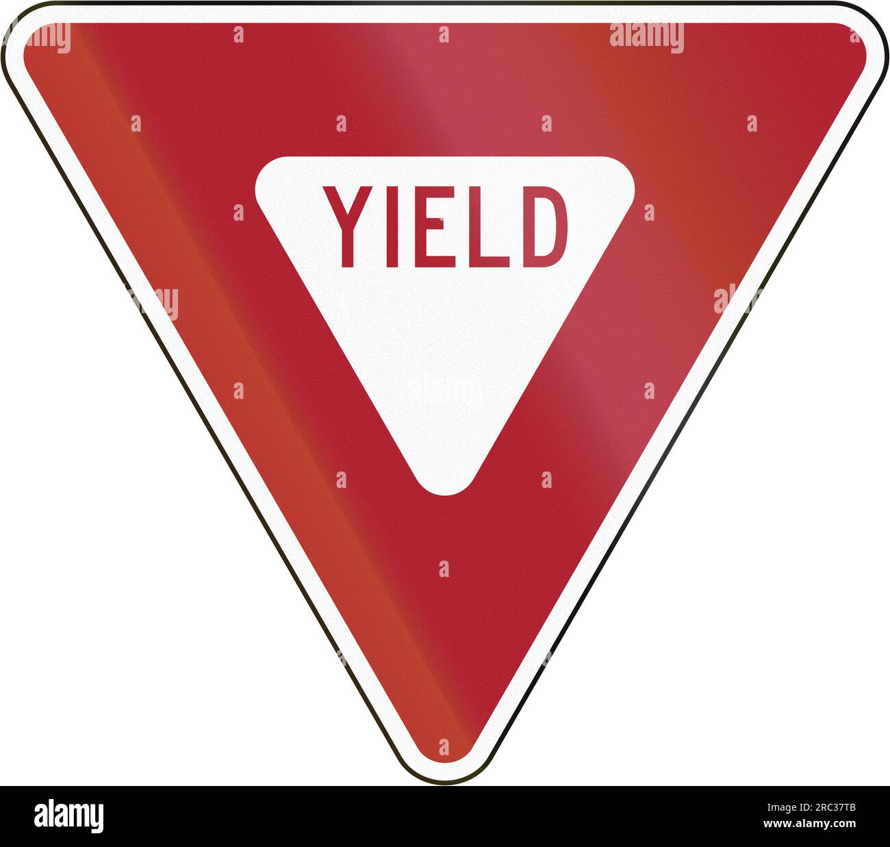 United States traffic sign: Yield sign Stock Photo - Alamy