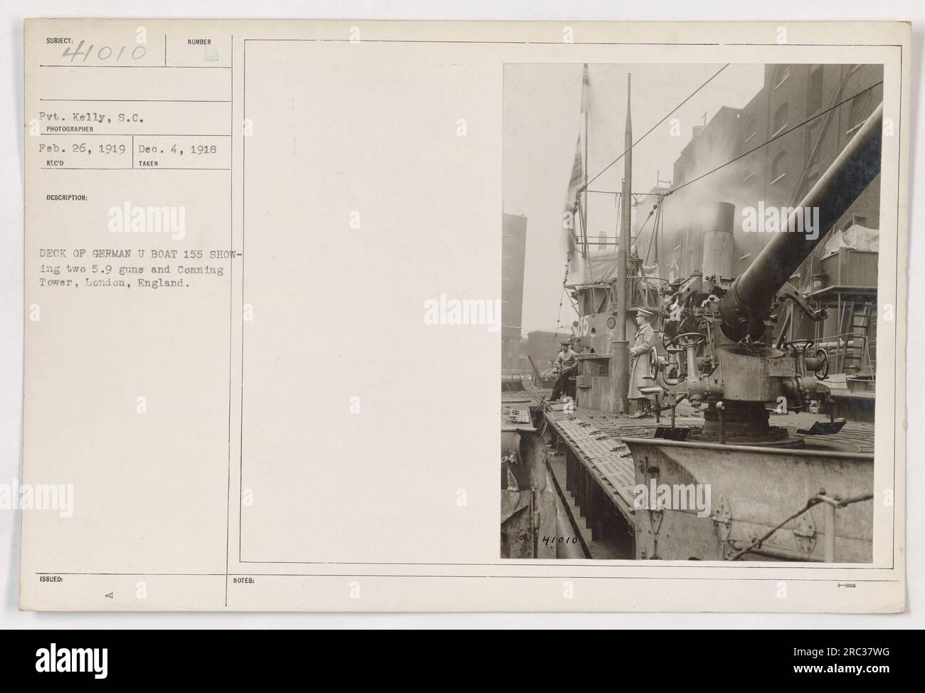 A soldier, Pvt. Kelly, captured a photograph on February 26, 1919, in ...