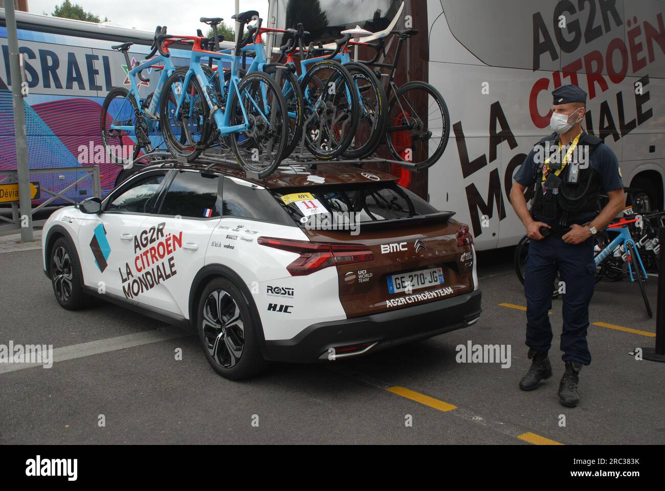 Tarbes, France-July 6, 2023: The sixth stage of the Tour de France ...