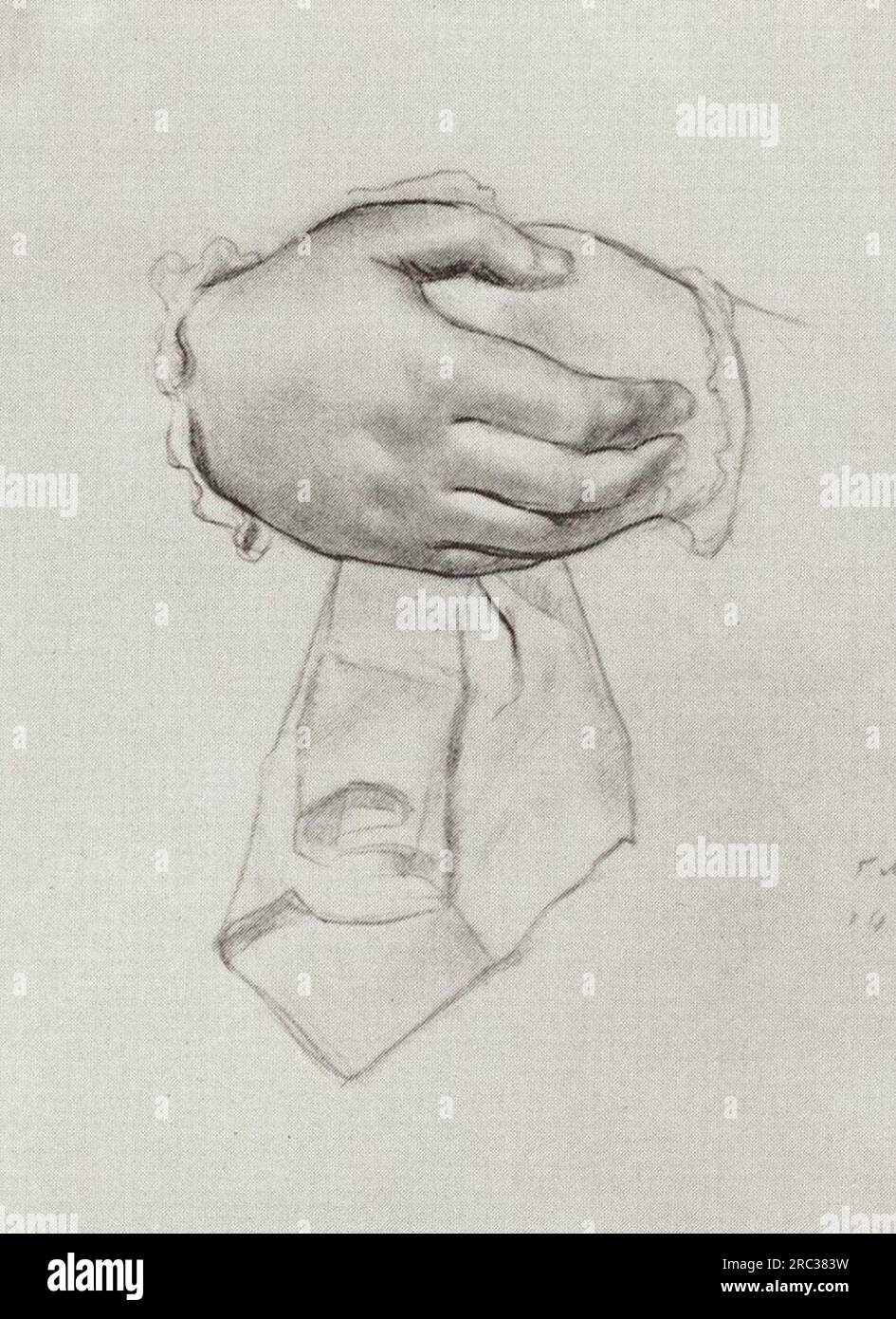 Drawing hand to the picture Merchant's wife 1915 by Boris Kustodiev ...