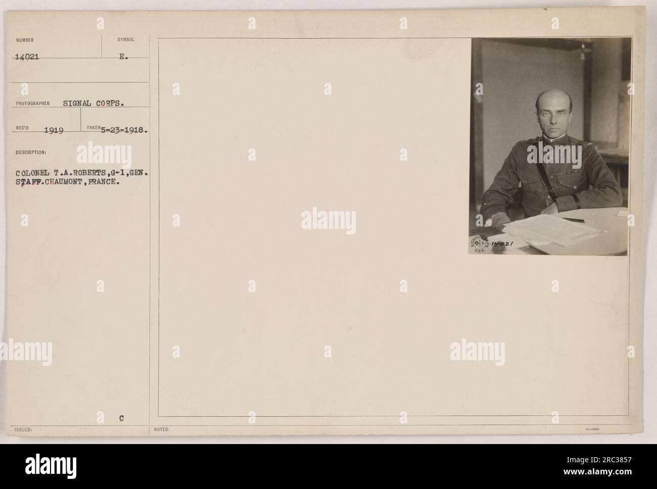 Colonel t a roberts hi-res stock photography and images - Alamy