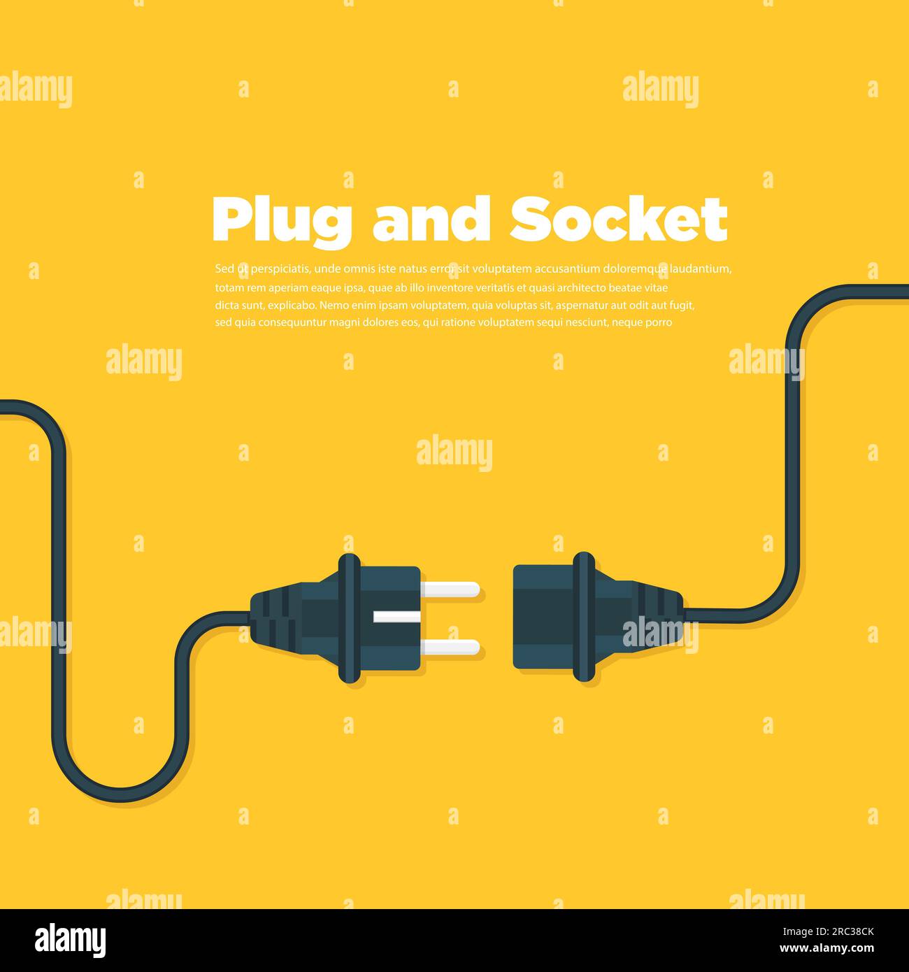 Connection cord connected Stock Vector Images - Alamy