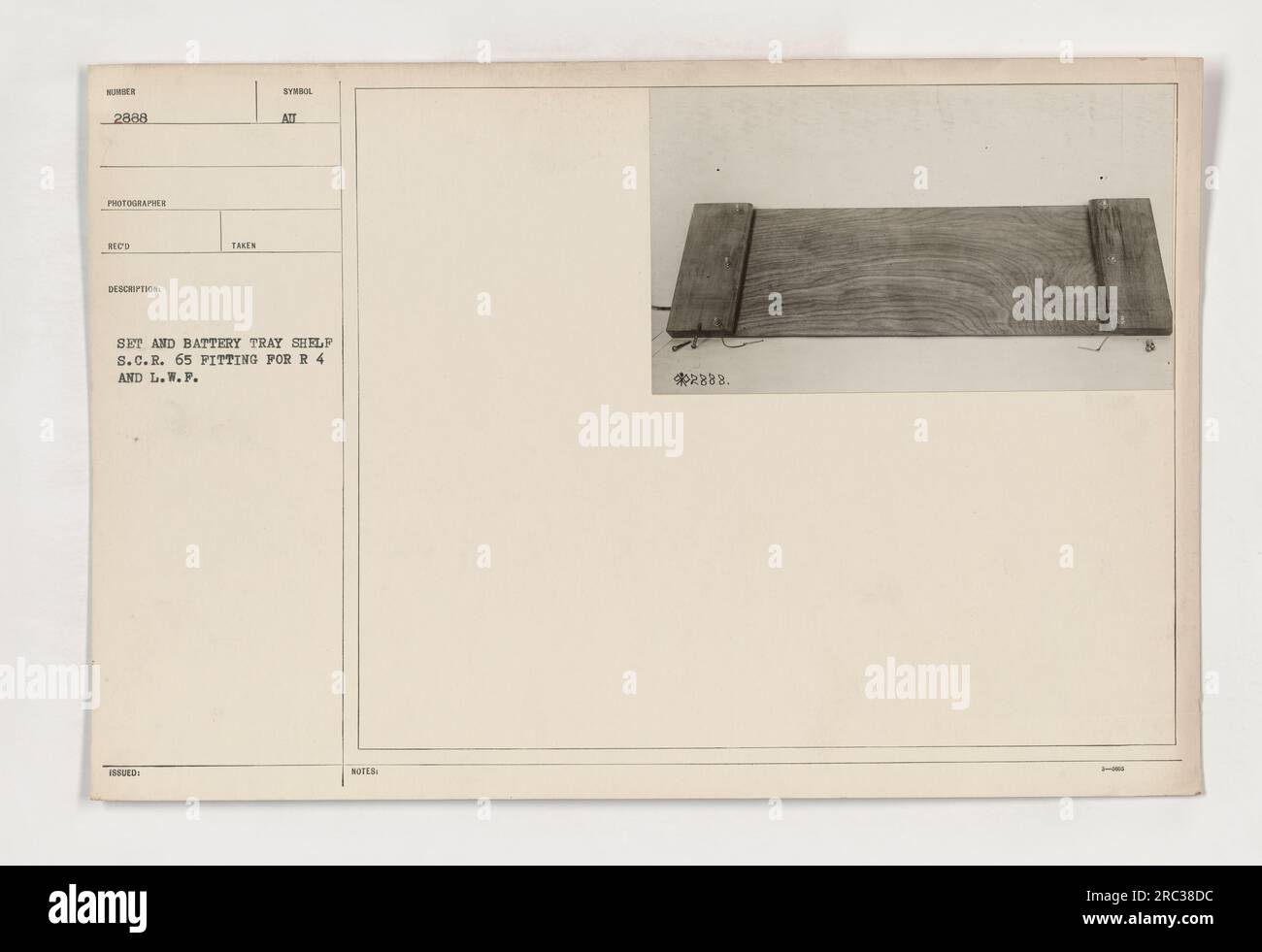 This is an image of a set and battery tray shelf, specifically the S.C ...