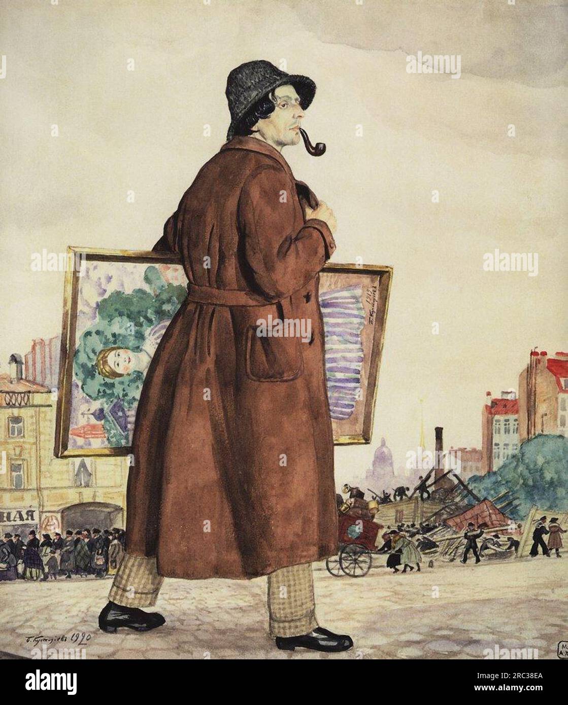 Portrait of Isaak Brodsky 1920 by Boris Kustodiev Stock Photo - Alamy
