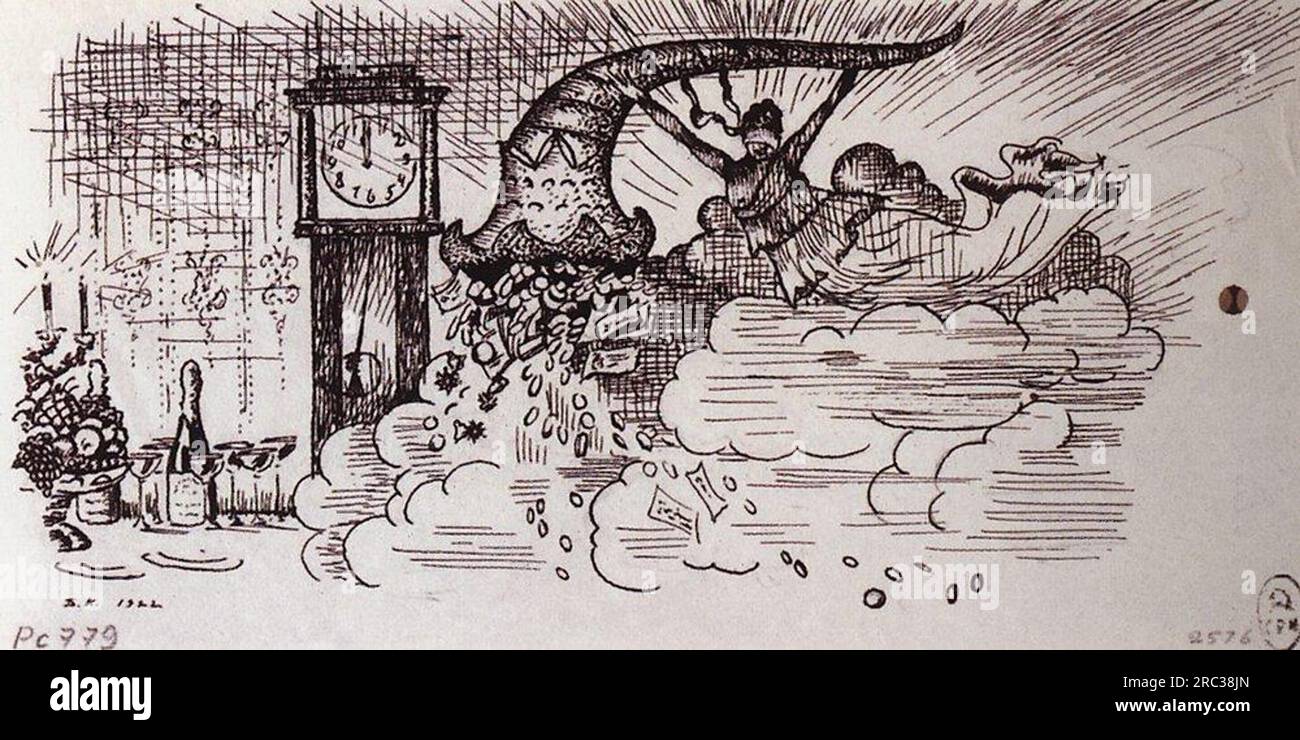 Fortune with cornucopia (Outro) 1922 by Boris Kustodiev Stock Photo - Alamy