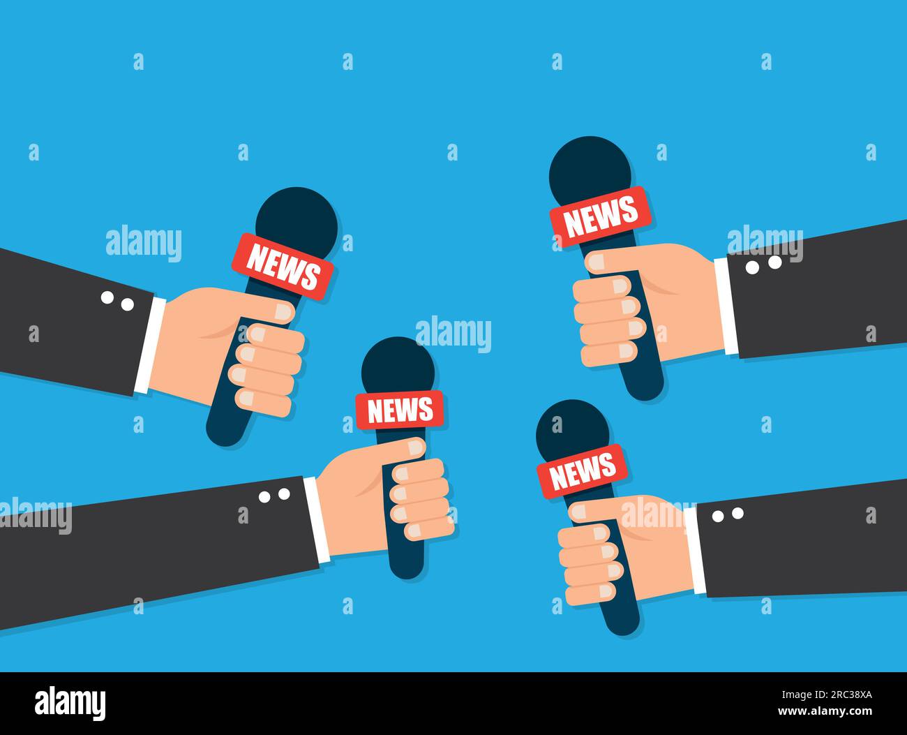 Interviewer microphone Stock Vector Images - Alamy