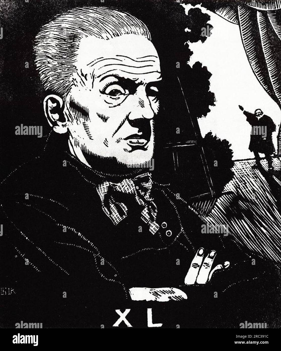 Portrait of Yuri Korvin-Krukovsky 1926 by Boris Kustodiev Stock Photo ...