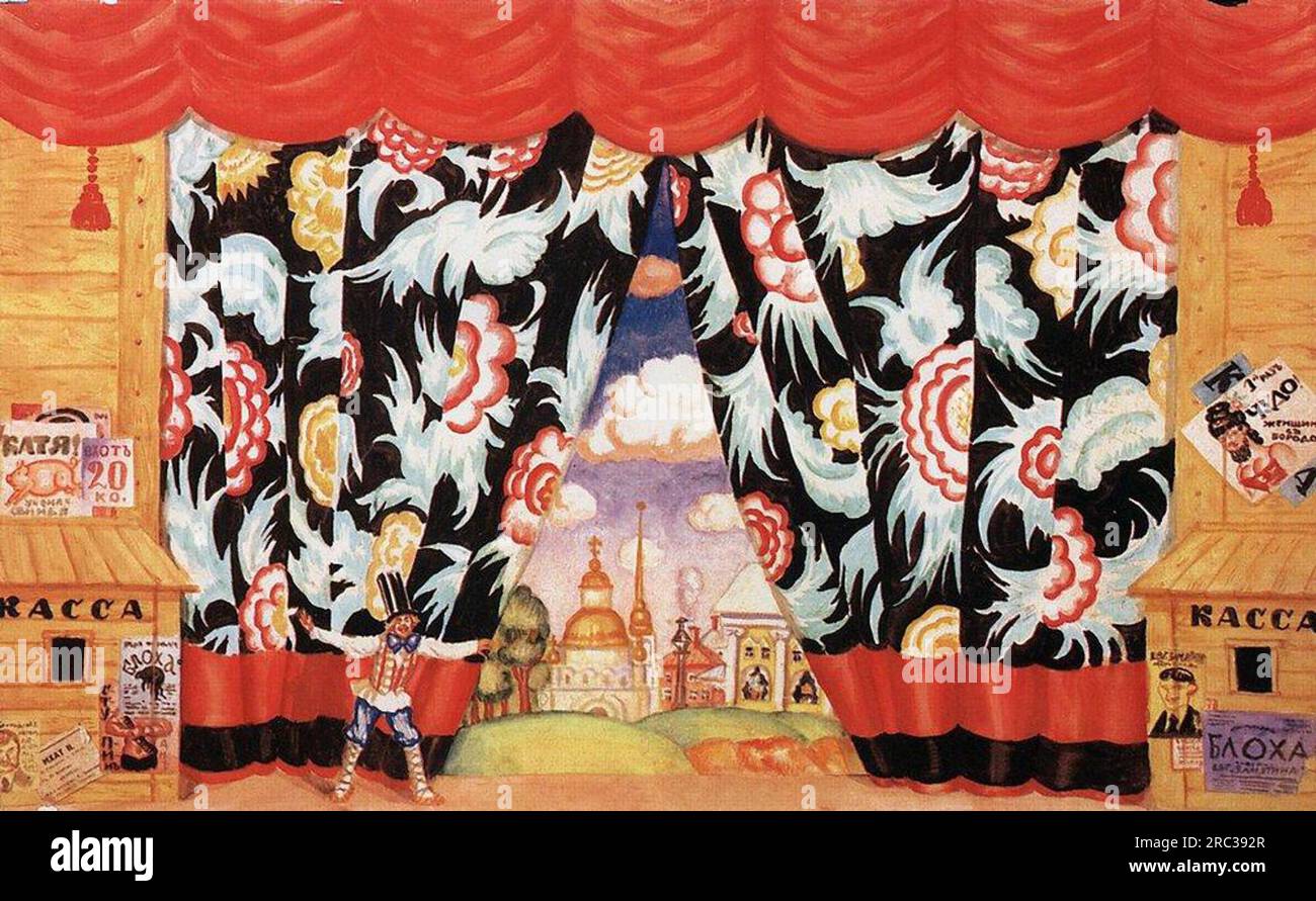 Curtain by Boris Kustodiev Stock Photo - Alamy