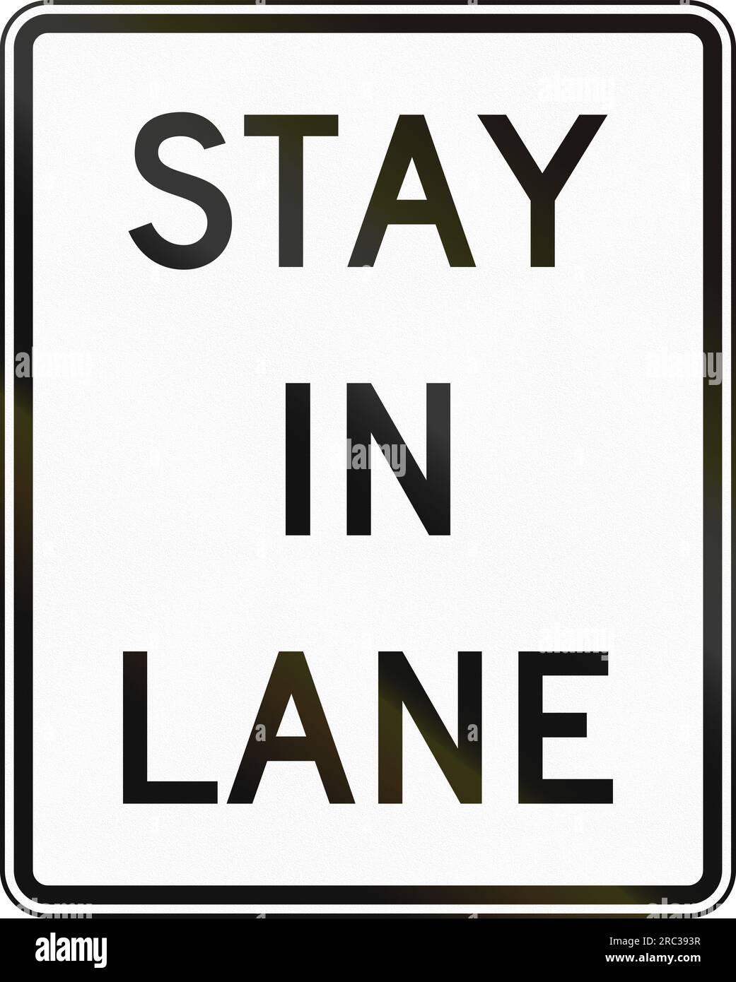 United States traffic sign: Stay in lane Stock Photo - Alamy
