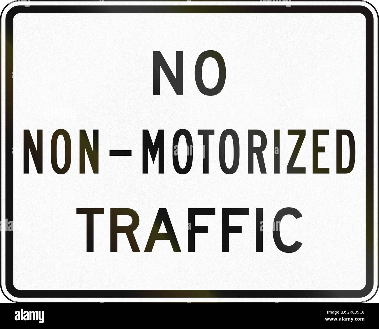 United States traffic sign: No Non-Motorized Traffic Stock Photo - Alamy