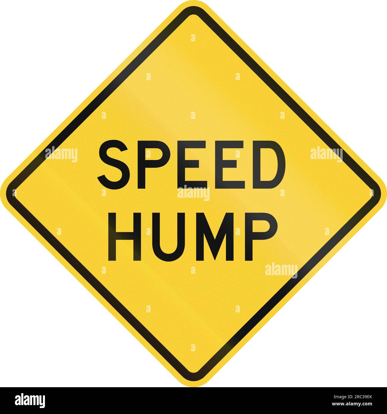US road warning sign: Speed hump Stock Photo - Alamy