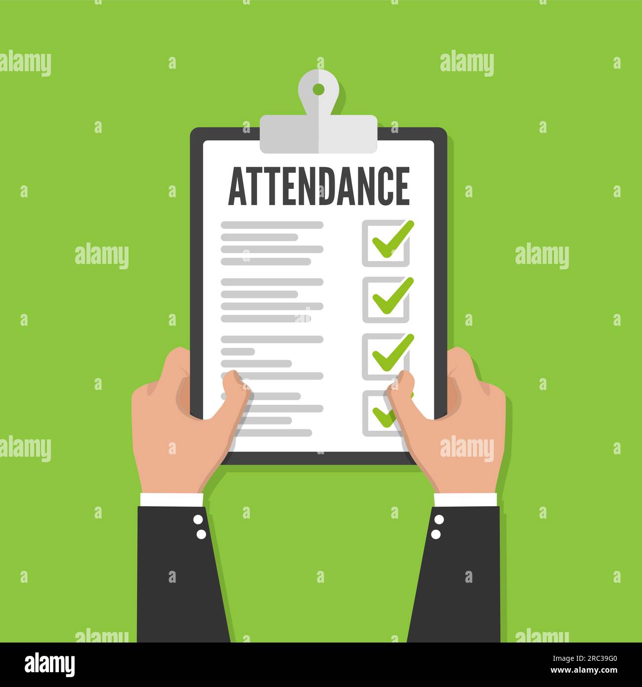 Attendance management Stock Vector Images - Alamy