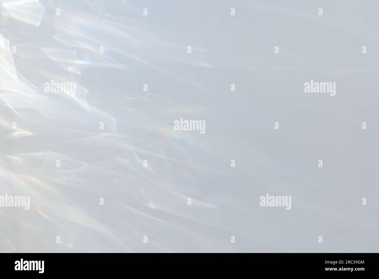 Crystal prism rainbow light refraction texture on white background ...