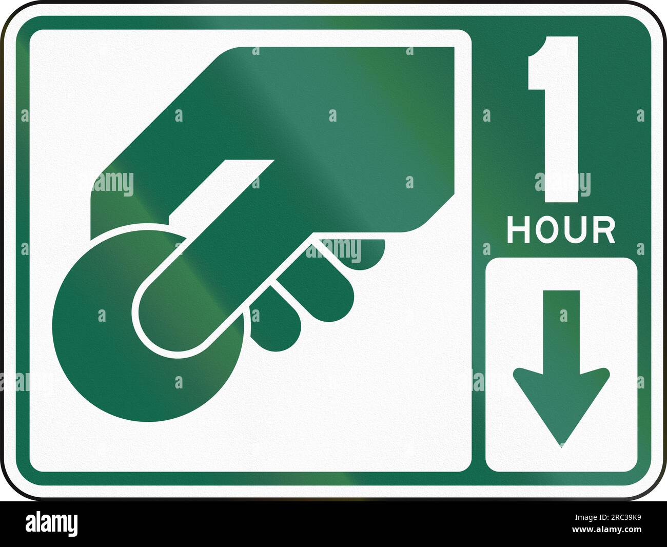 United States traffic sign: Parking fee station Stock Photo - Alamy