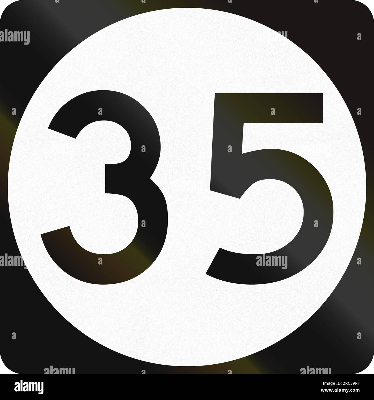 Standard circular state route shield in the United states Stock Photo ...