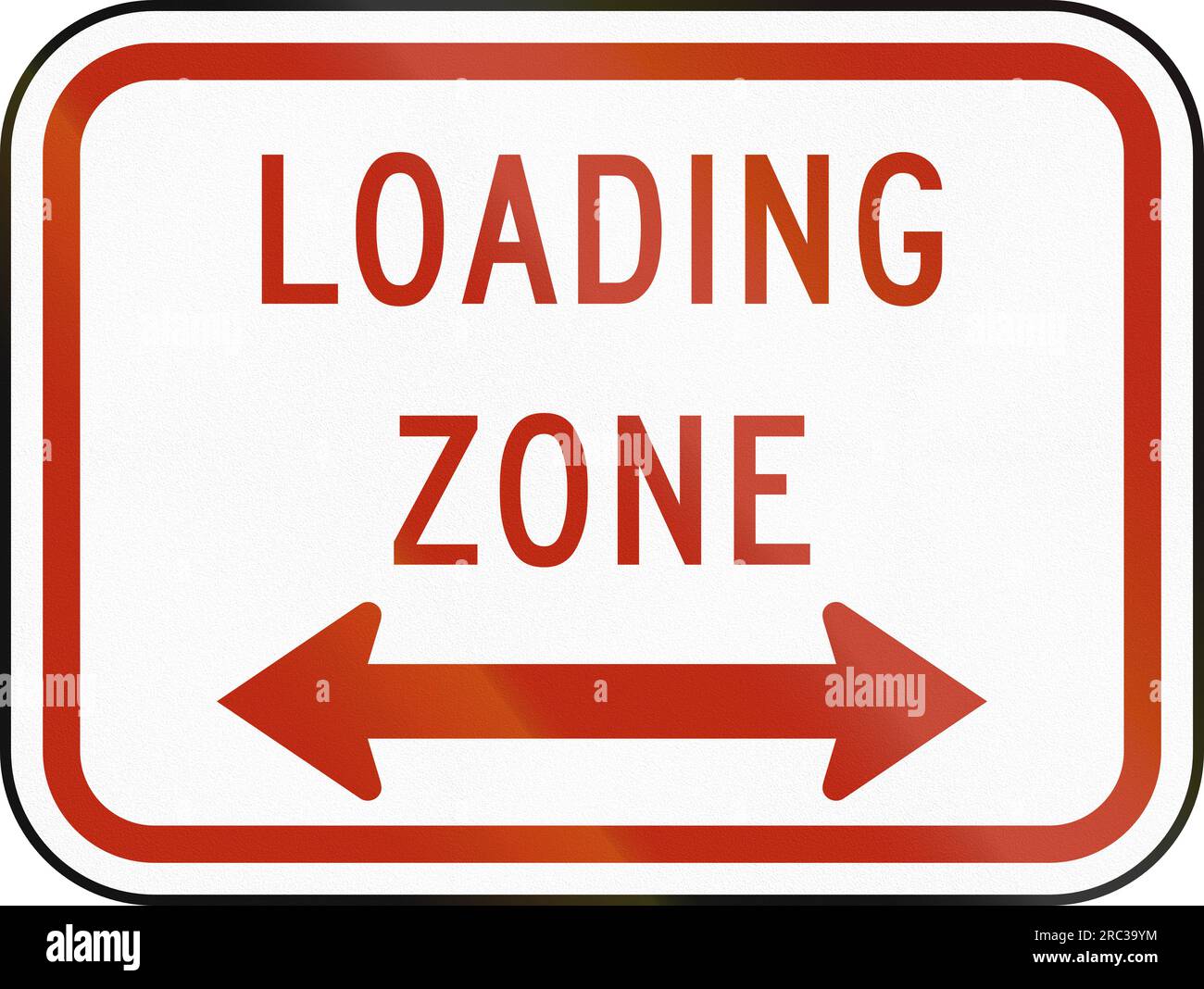 United States traffic sign: Loading Zone Stock Photo - Alamy