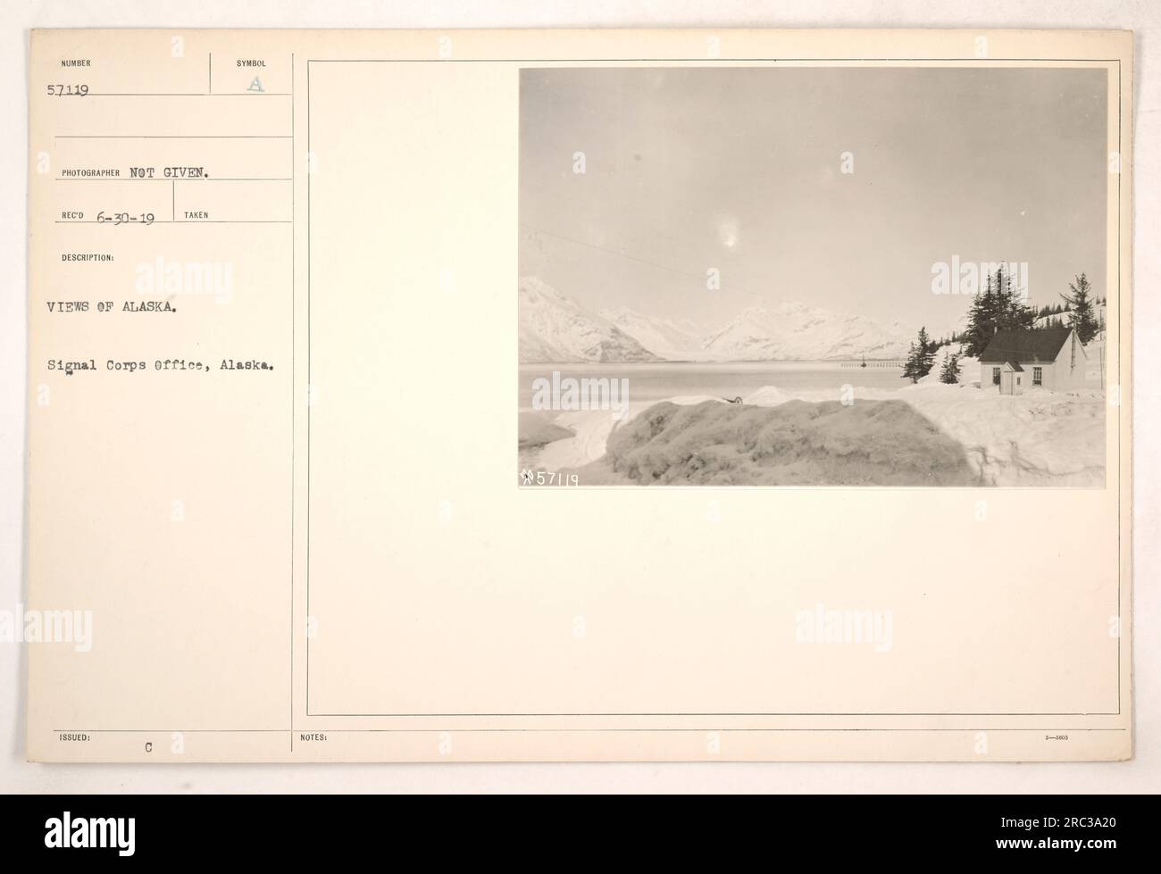 Photograph depicting the Signal Corps office in Alaska during World War ...
