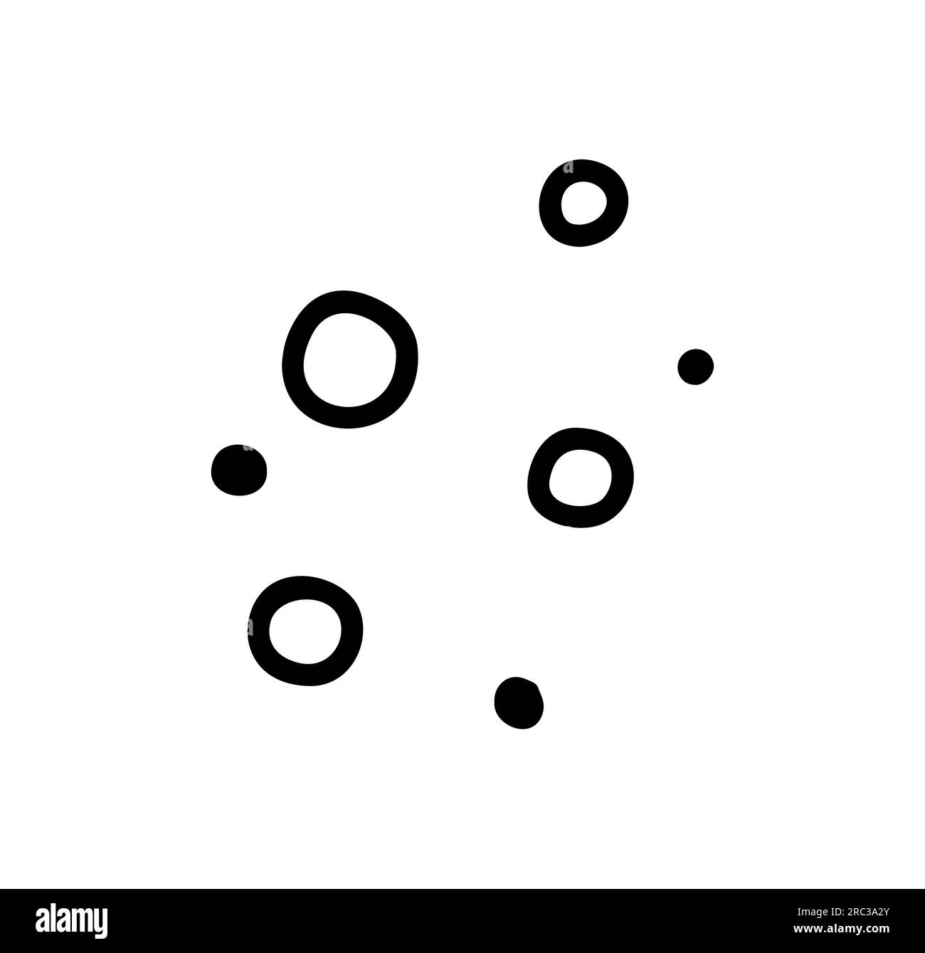 Vector abstract hand drawn cute texture cartoony round circles ...