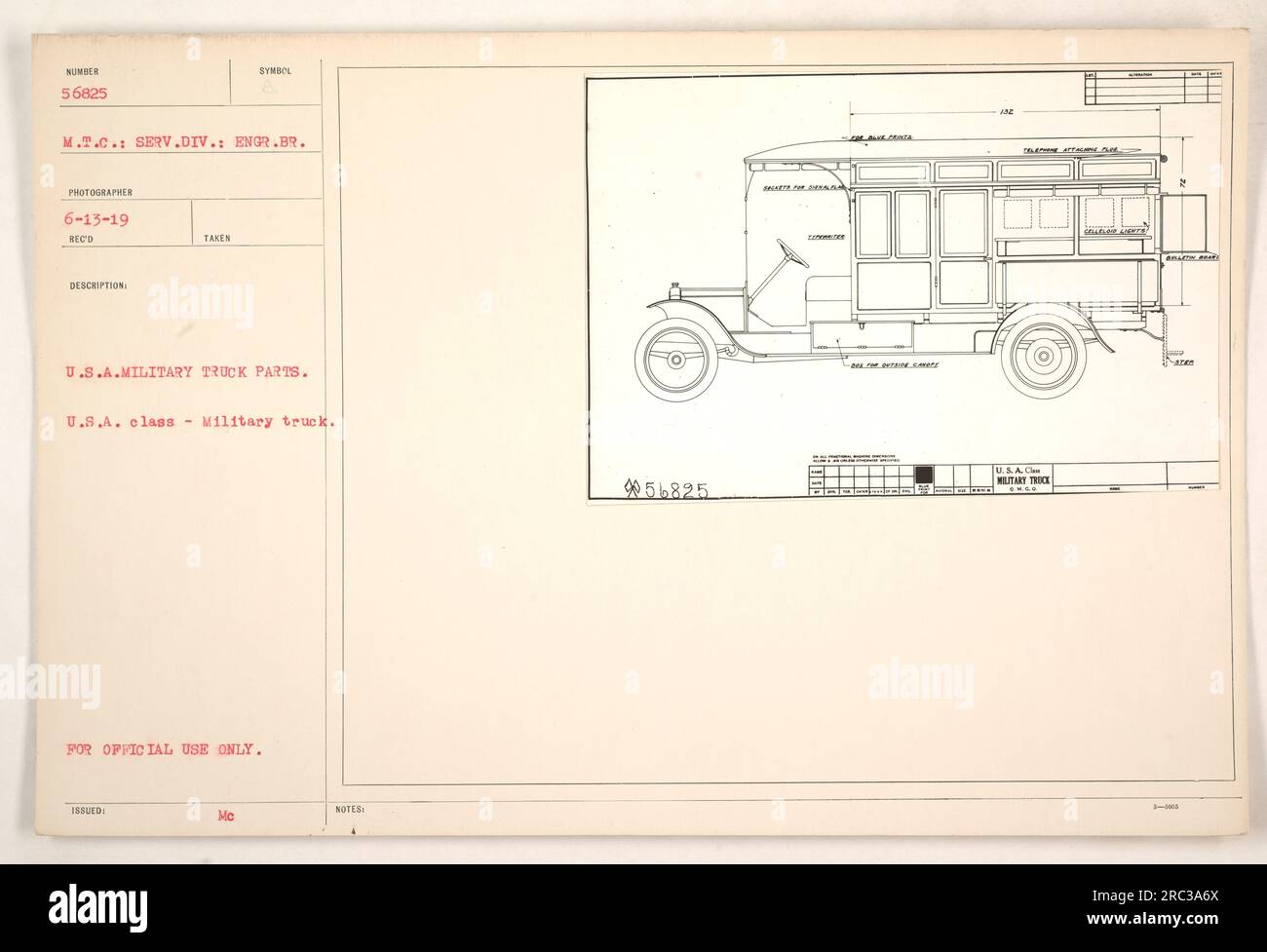 U.S. military truck parts being organized for use. These parts belong ...