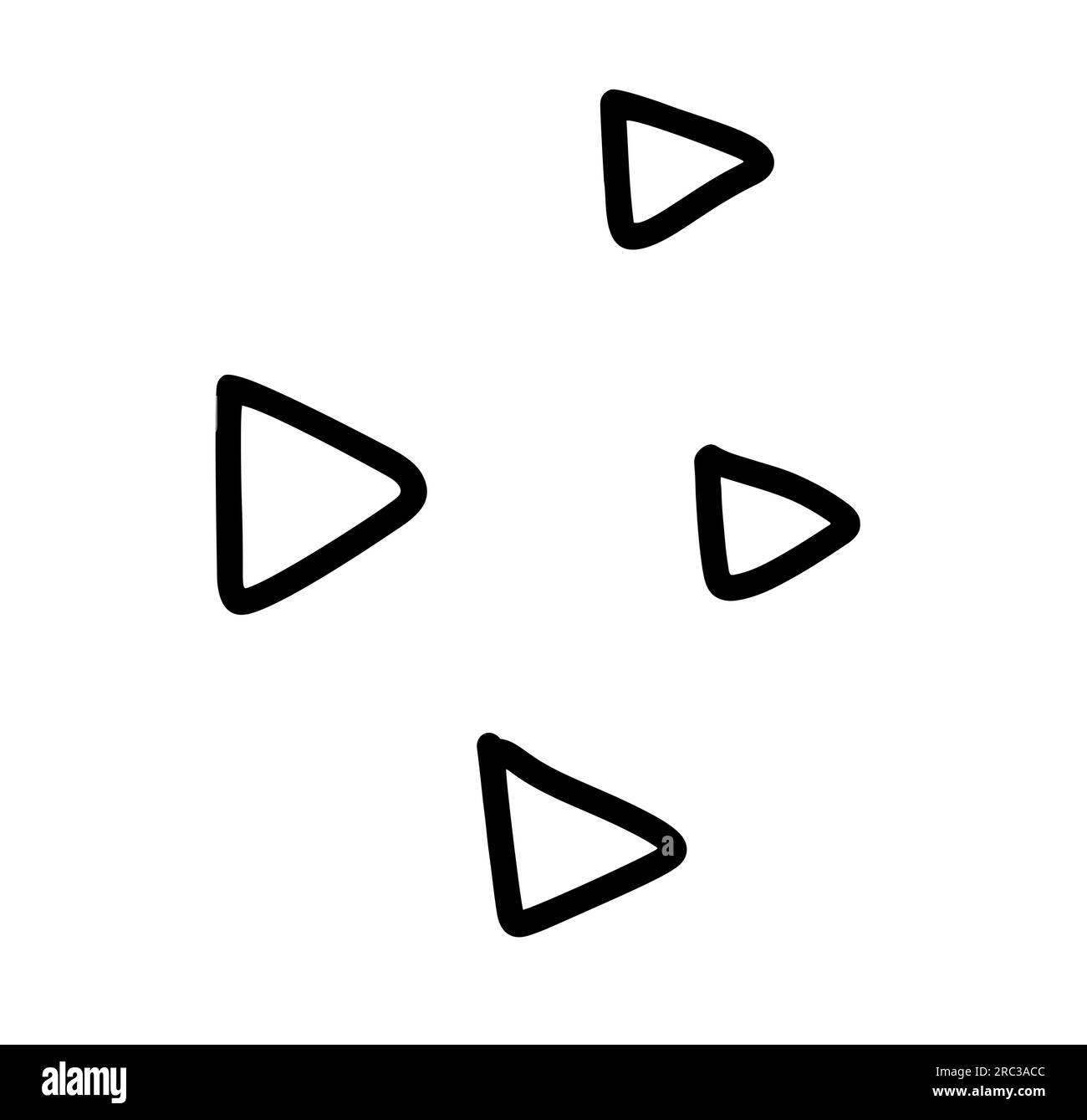 Vector abstract hand drawn cute texture cartoony triangles expression ...