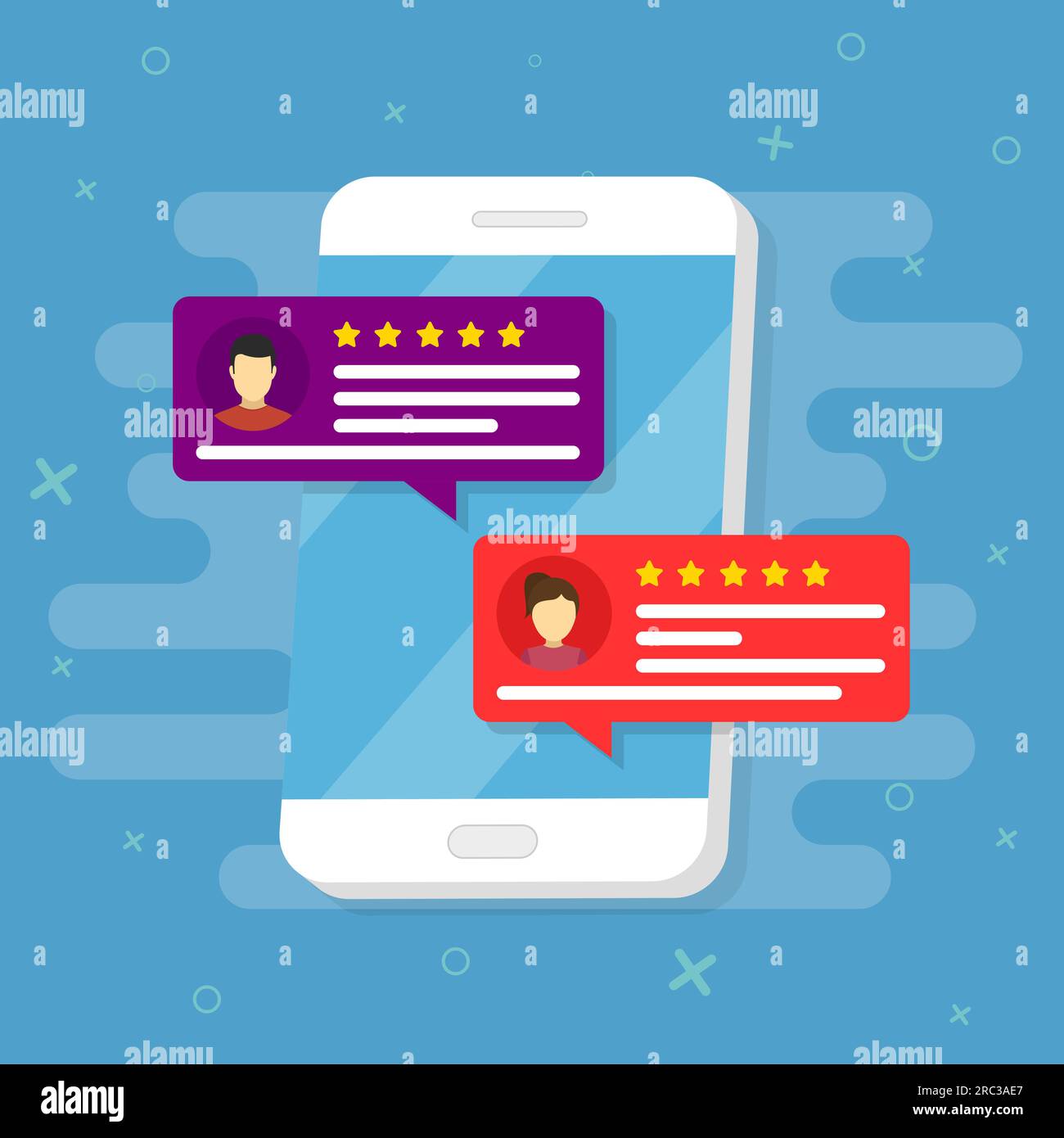 Mobile review Stock Vector Images - Alamy