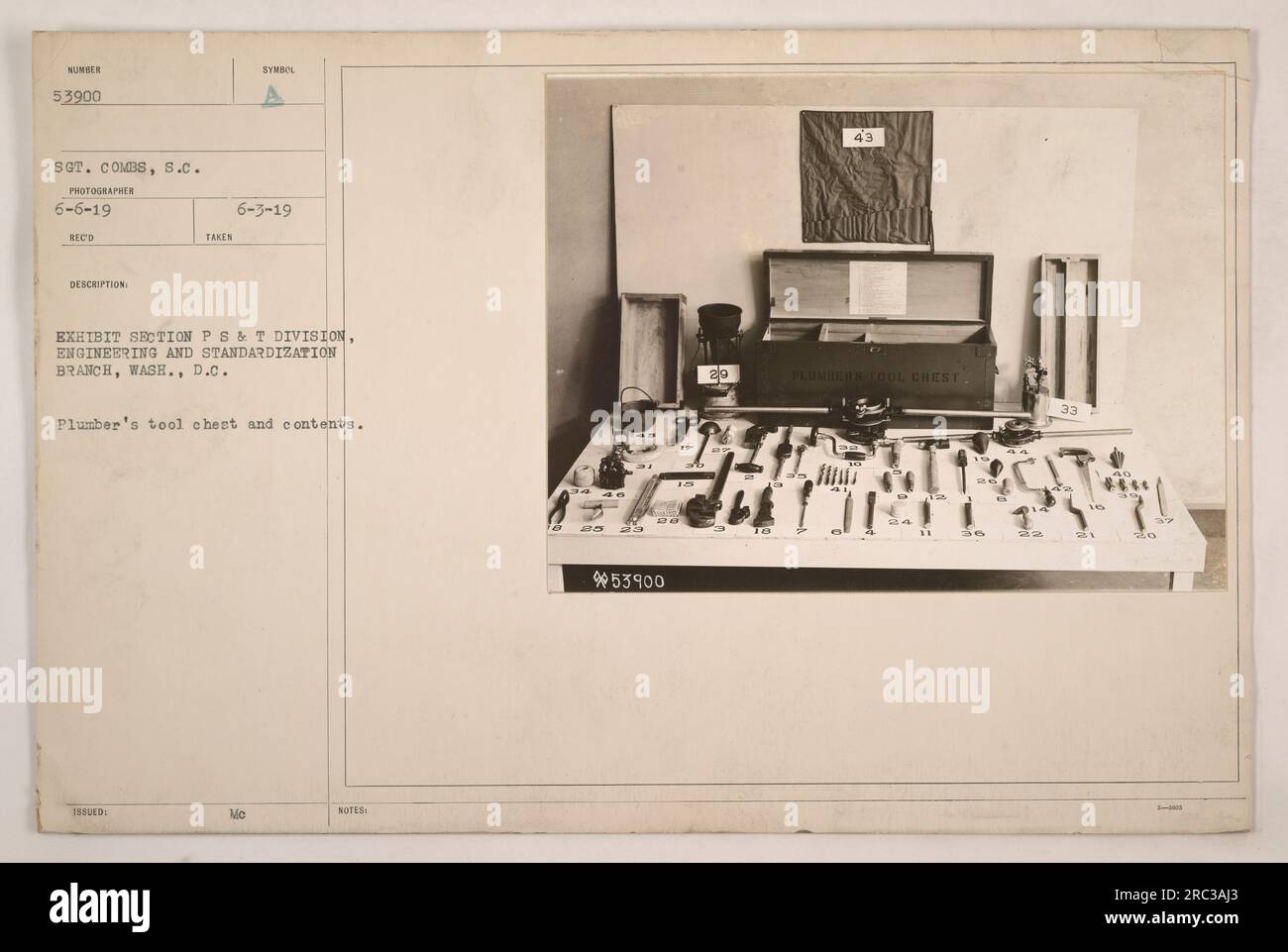 Image showcasing a plumber's tool chest and its contents. The tool ...