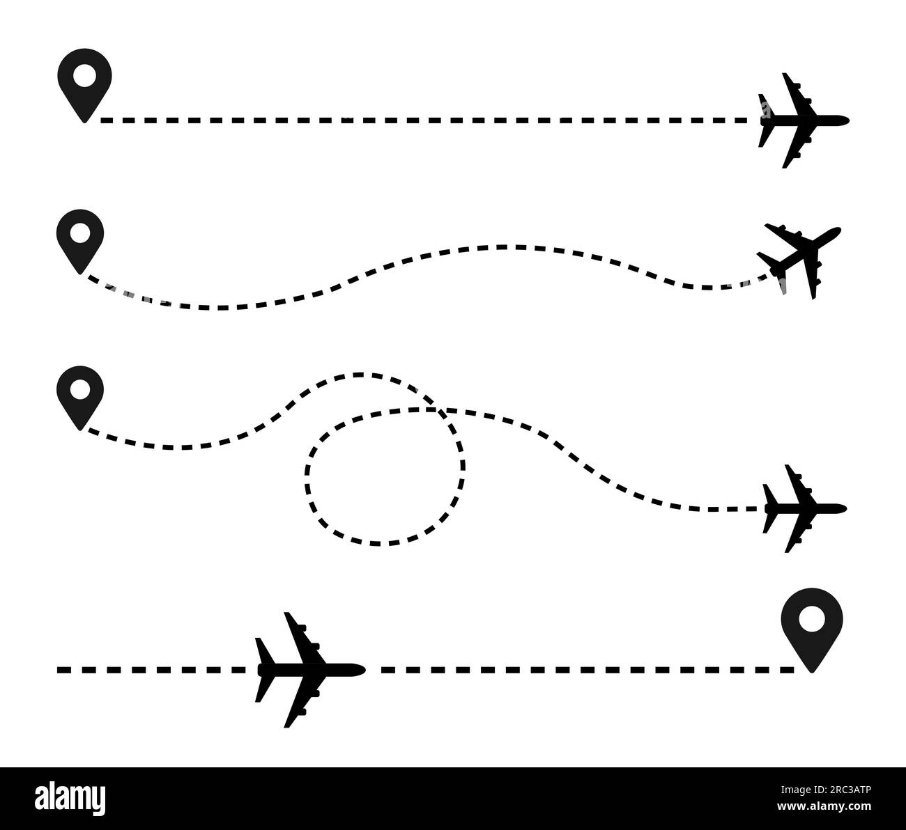 Plane and track icon on a white background. Vector illustration Stock ...