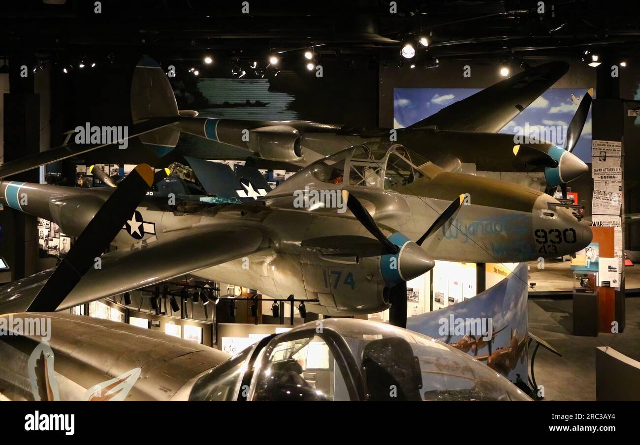Lockheed P-38L Lightning WW2 Lizzie V fighter plane Seattle Washington ...