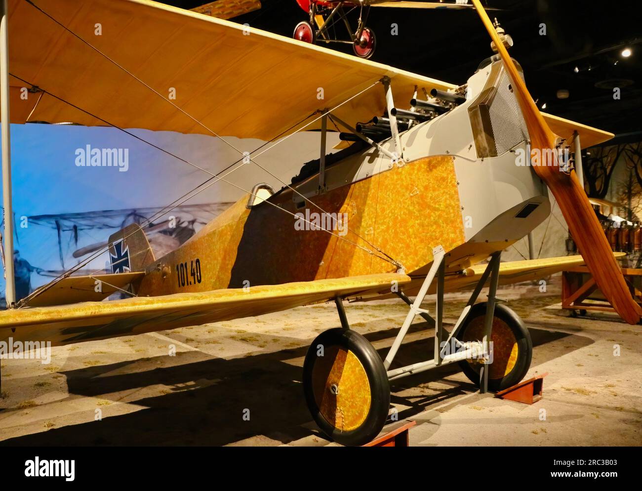 Aviatik (Berg) D.I fighter plane on display The Museum of Flight ...