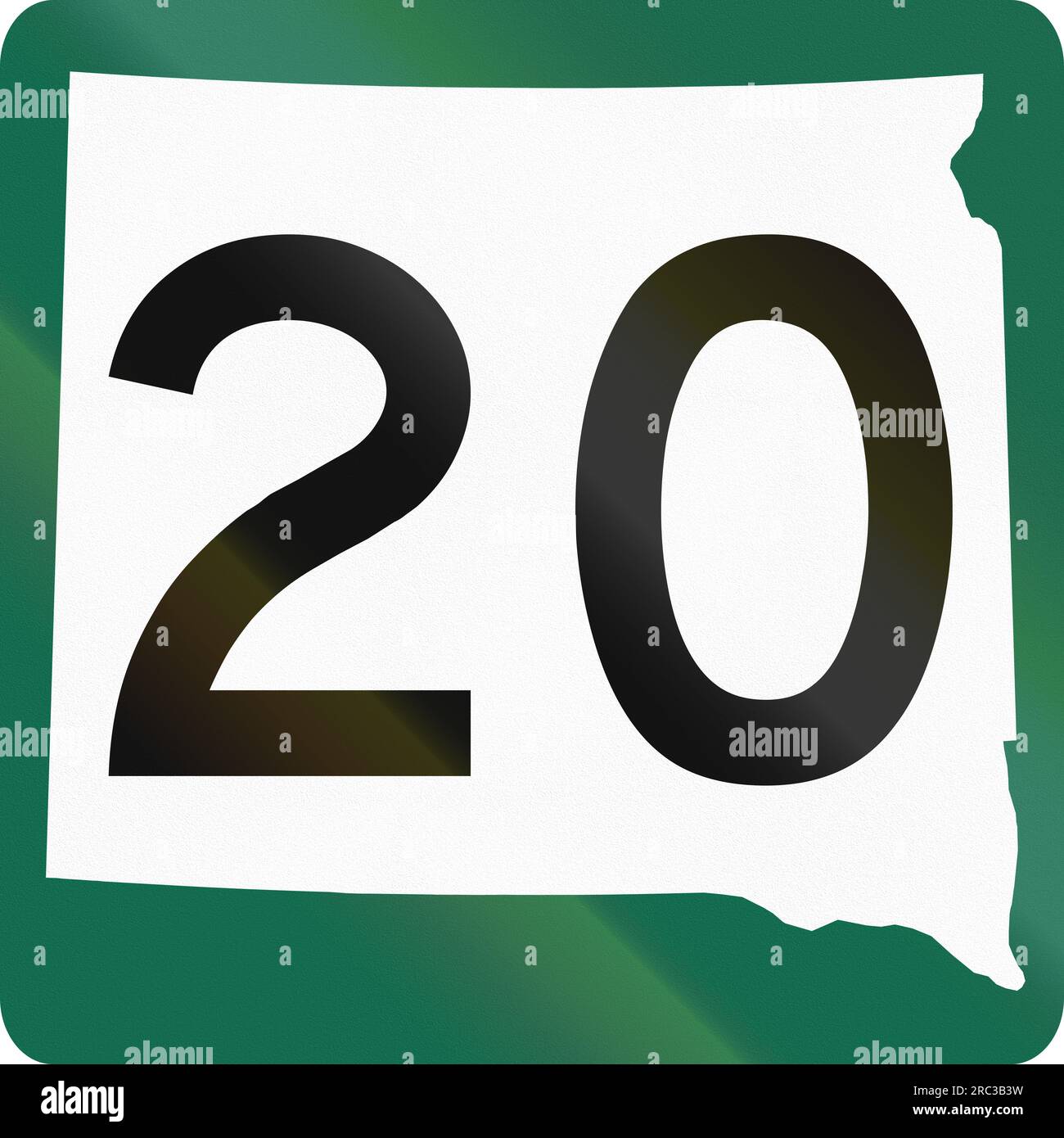 United States State Highway shield, South Dakota. The sign contains a ...