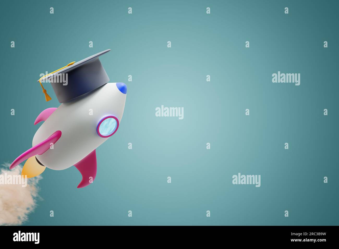 Rendering graduation cap isolated in hi-res stock photography and ...